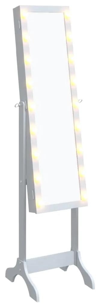 Volně stojící zrcadlo s LED bílé 34 x 37 x 146 cm - Default Title