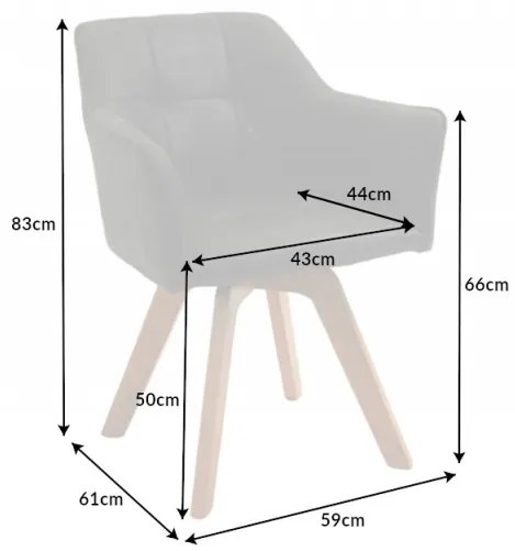 Designová otočná židle Galileo antik šedá