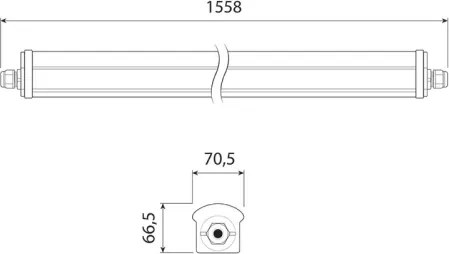 Zářivka LED McLED INDUS 1,5M 22/43W 4000K neutrální bílá IP66 ML-414.238.89.0