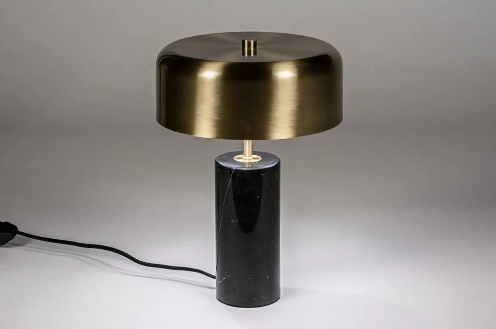 Stolní lampa Morph Black Marmor Gold