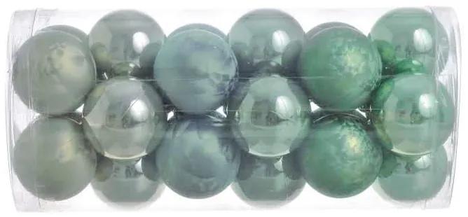 plastové koule / baňky 5 cm (30 ks) - MIX mentol