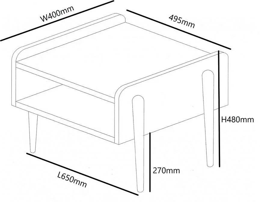 Casarredo - Komfort nábytek Noční stolek BARNY masiv