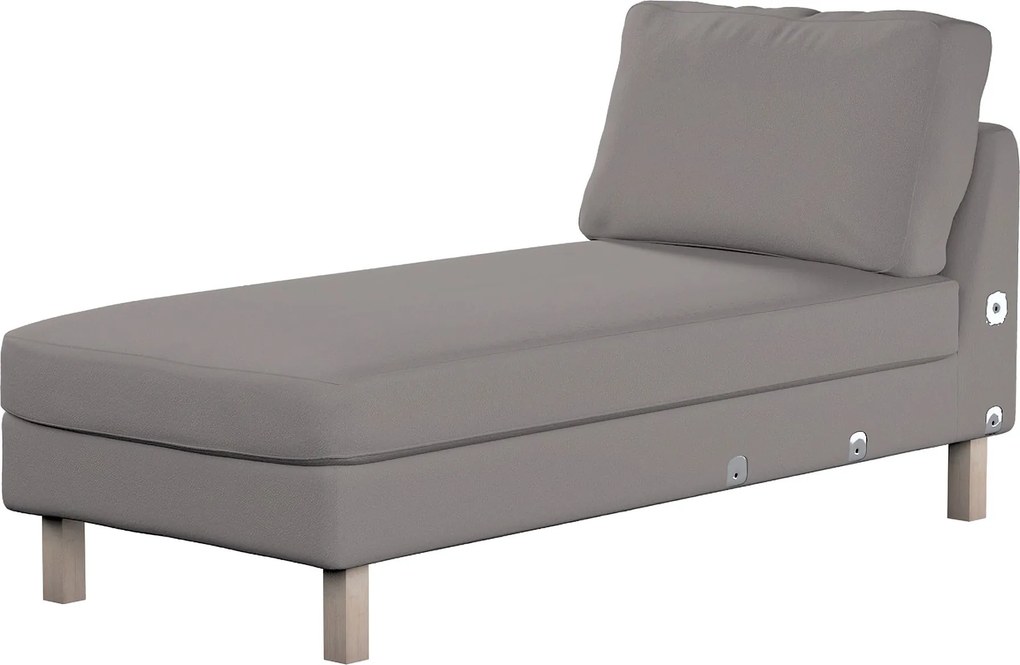 Potah na přídavný šezlong IKEA Karlstad, krátký barva béžová látka pletený vzor
