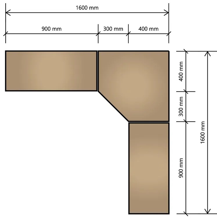 AKČNÍ SET Regálový systém MB-SH02 a MB-SH03 | 3 díly | 1600 x 1600 x 1800 mm
