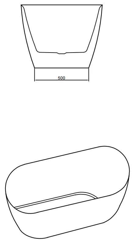 BPS-koupelny Volně stojící akrylátová vana HYD-CES518B 160x75 bílá, odtokový komplet zlatý