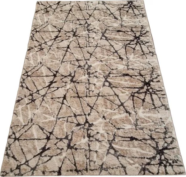 HU Béžový koberec Plush Deluxe Béžovo-mramorový Rozměr: 50x80 cm