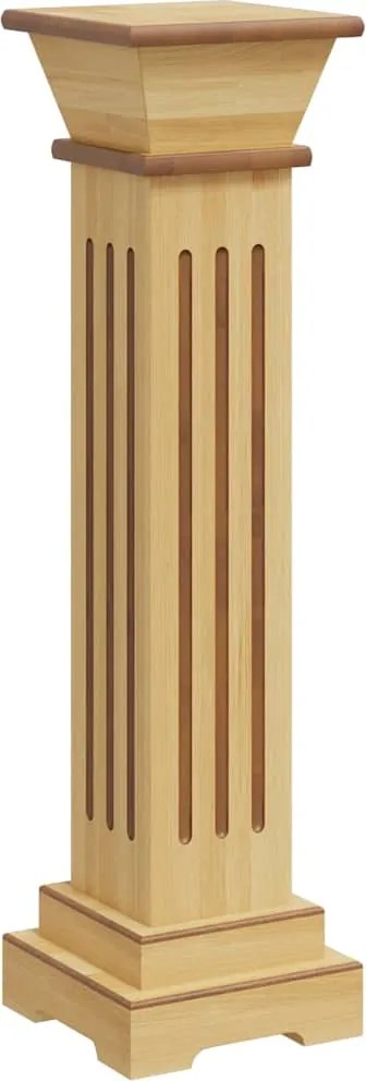 Stojan na květiny čtvercový sloup světlé dřevo 17x17x66 cm MDF 323968