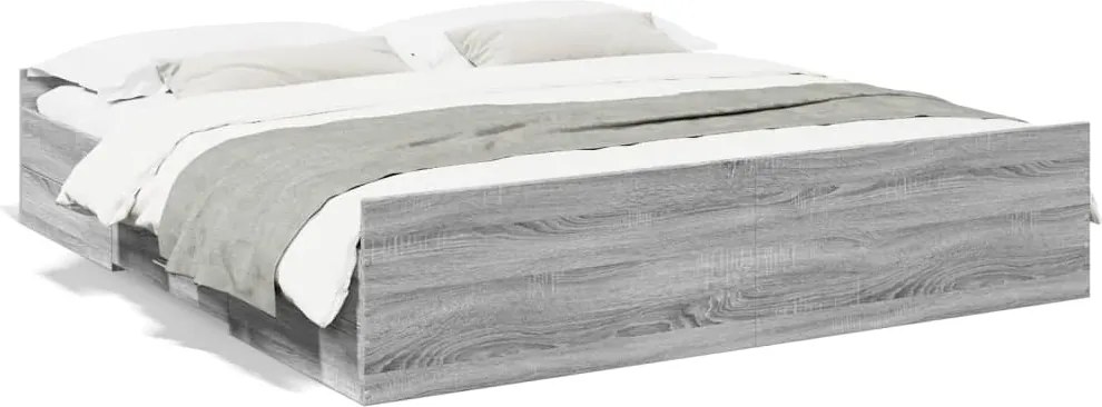 Rám postele se zásuvkami šedý sonoma 200 x 200 cm kompozit 3280270
