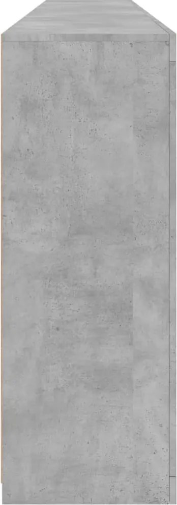 Příborník s LED osvětlením betonově šedý 162 x 37 x 100 cm 3209173