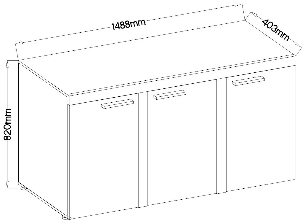 FALCO Komoda Rizo 3D Odstín: Bílá/beton