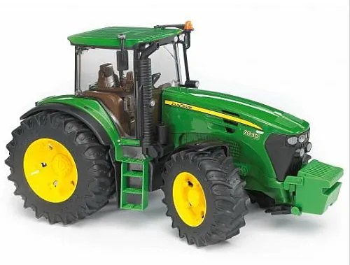 Bruder 03054 traktor John Deere 7930 + přepravník na dřevo s kládami