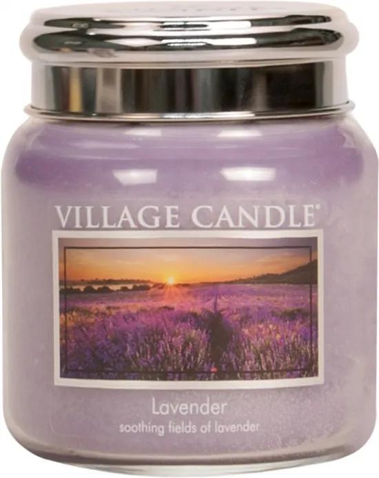 Village Candle Vonná svíčka ve skle, Levandule - Lavender, 16oz