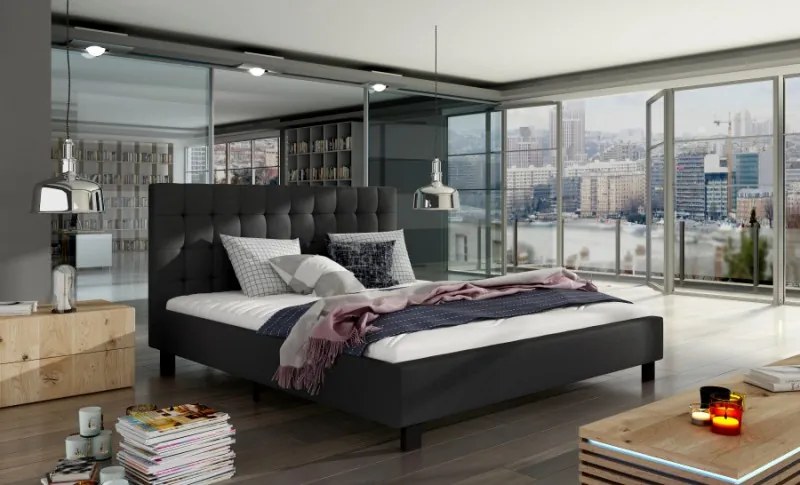 Moderní čalouněná dvoulůžková postel Mandy 160 x 200