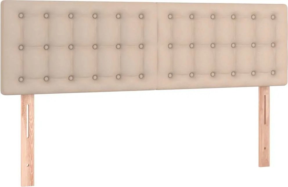 Box spring postel matrace a LED cappuccino 140x200cm umělá kůže 3134230