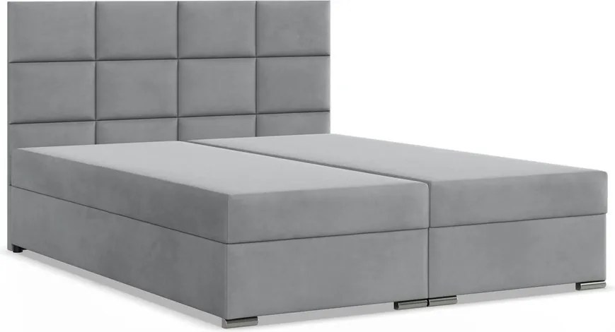 AGroup Kontinentální čalouněná postel CALVI (140 x 200 cm) Barva látky Trinity: Šedá (Trinity 2314)