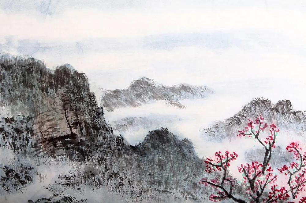 Tapeta tradiční čínská malba země - 450x300 cm