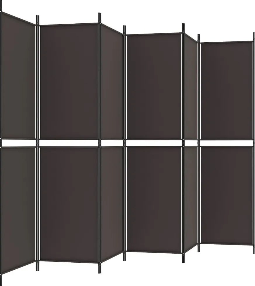vidaXL 6dílný paraván 300x200 cm textil [350238] Barva: Bílá