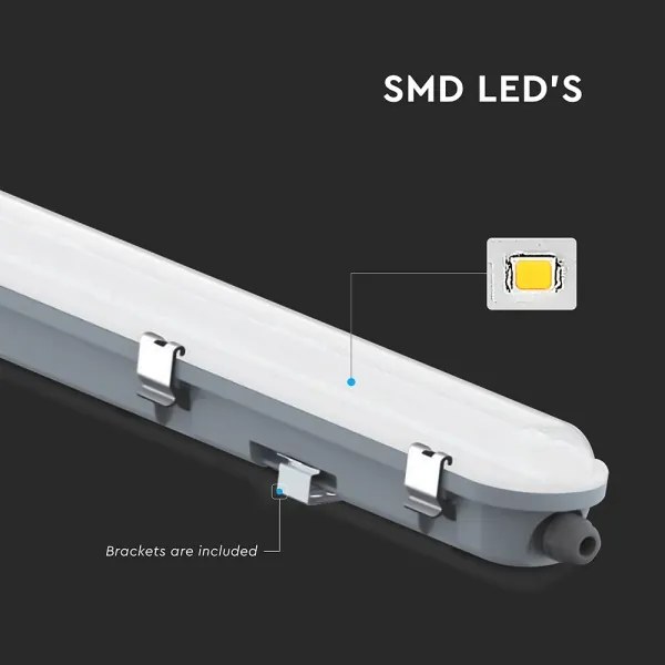 LED Technické zářiv svítidlo s nouz modul LED/36W/230V 6500K IP65 2200mAh 120 cm