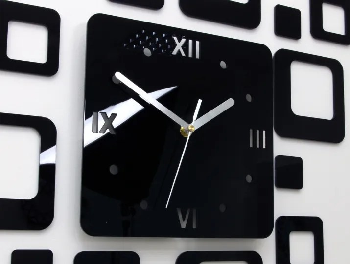 M.Clock Nástěnné akrylové hodiny 52x60cm různé barvy Barva: Žlutá
