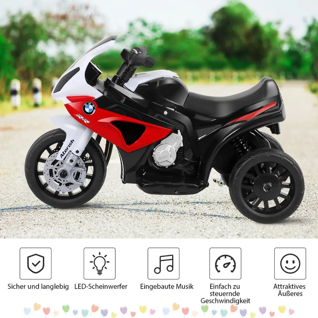 Costway Dětská motorka s tréninkovými koly 6 V elektrická motorka s hudbou