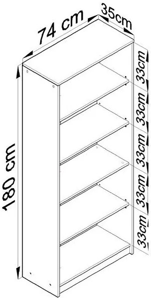 Casarredo Regál MAX 4 bílá