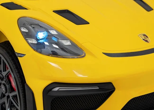 Elektrické autíčko Porsche Spyder RS 718 MP4 žluté