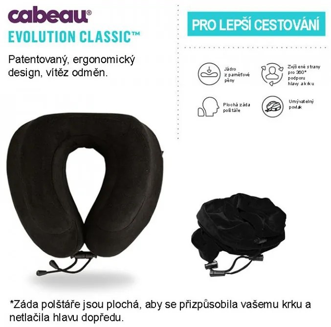 Cabeau Evolution® Classic Navy cestovní polštář - tmavě modrý