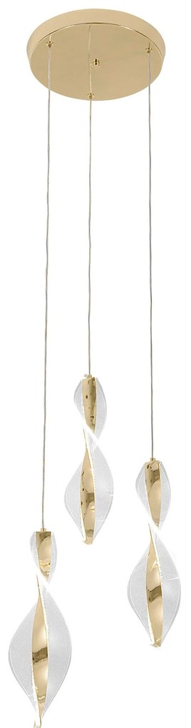 Toolight Spirálovité LED osvětlení G028-3CP zlaté