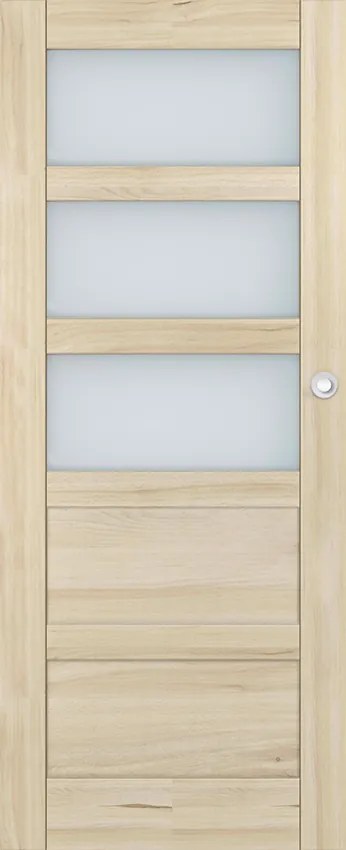 posuvné interiérové dveře do pouzdra BRAGA model 4 Průchozí rozměr: 70 x 197 cm, Orientace dveří: Levé dveře, Dekor: Dub riviera