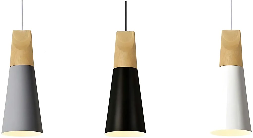 Toolight, Stropní svítidlo SCANDI B, bílá - hnědá, OSW-00151
