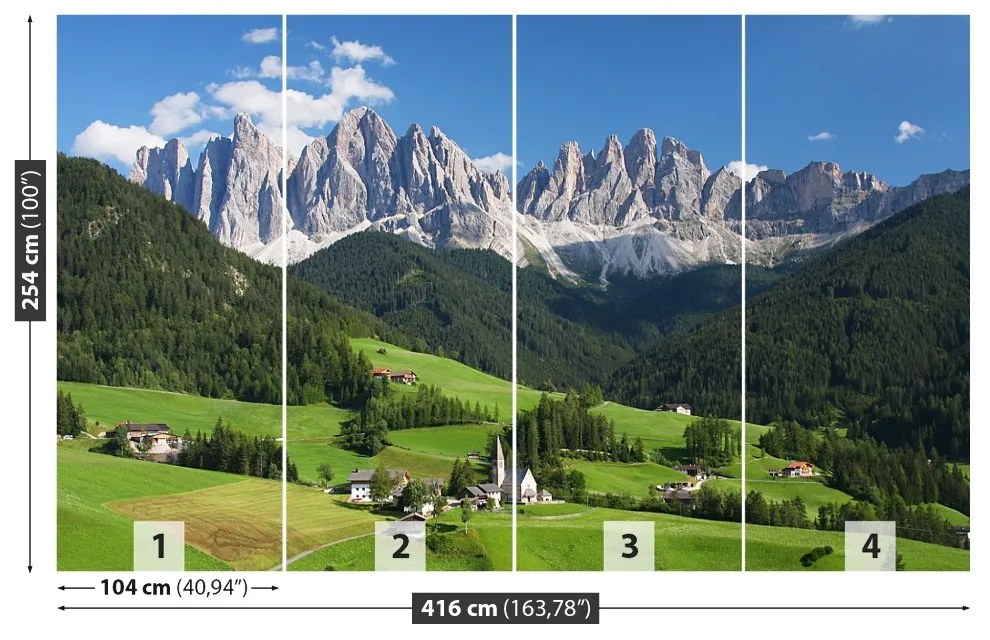 Fototapeta Italské Dolomity 104x70