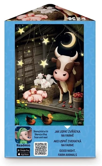 Dino Puzzle triangl Zvířátka na farmě 24 dílků