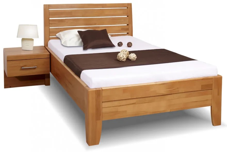Zvýšená postel jednolůžko z masivu CONCEPTA 1, masiv buk, 120x200 INTENA