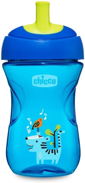 CHICCO Hrneček Advanced s brčkovým náustkem 266 ml modrý 12m+