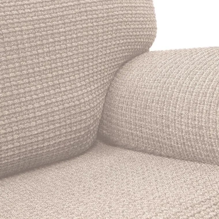Super strečové potahy RUBINIA smetanová křeslo ušák (š. 70 - 95 cm)