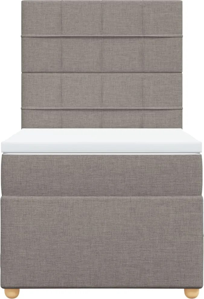 Box spring postel s matrací taupe 100 x 200 cm textil 3293495