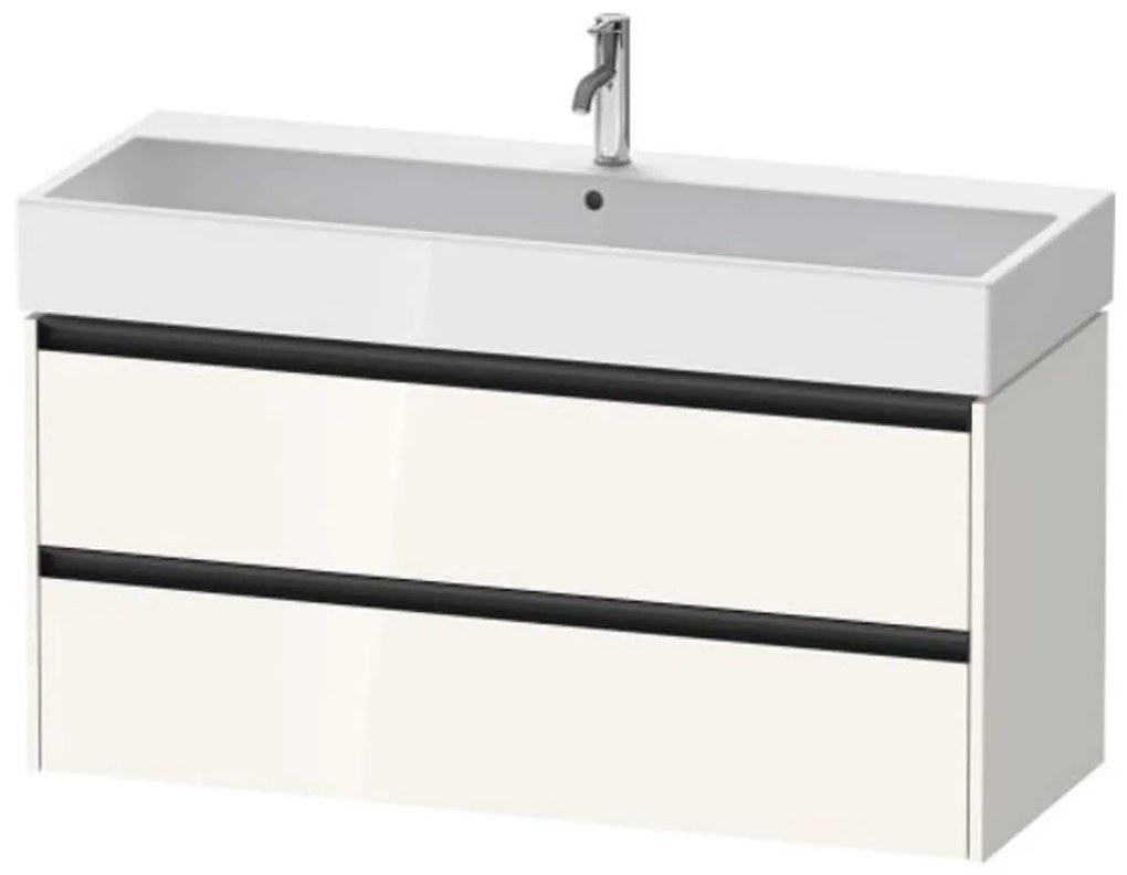 Duravit Ketho.2 - Umyvadlová skříňka 55x118x46 cm, 2 zásuvky, lesklá bílá K25279022220000