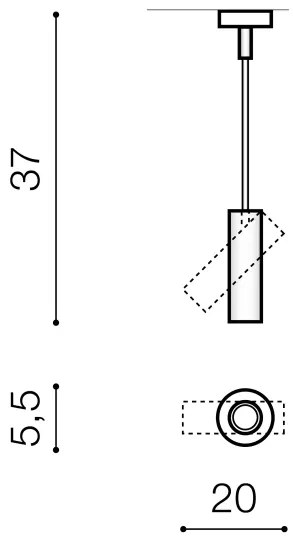 Bodové světlo Lens Square bílé/bílé