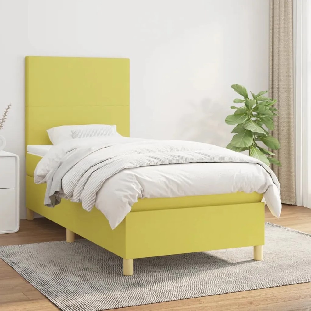vidaXL Box spring postel s matrací 80 x 200 cm textil [3142129] Barva: tmavě hnědá