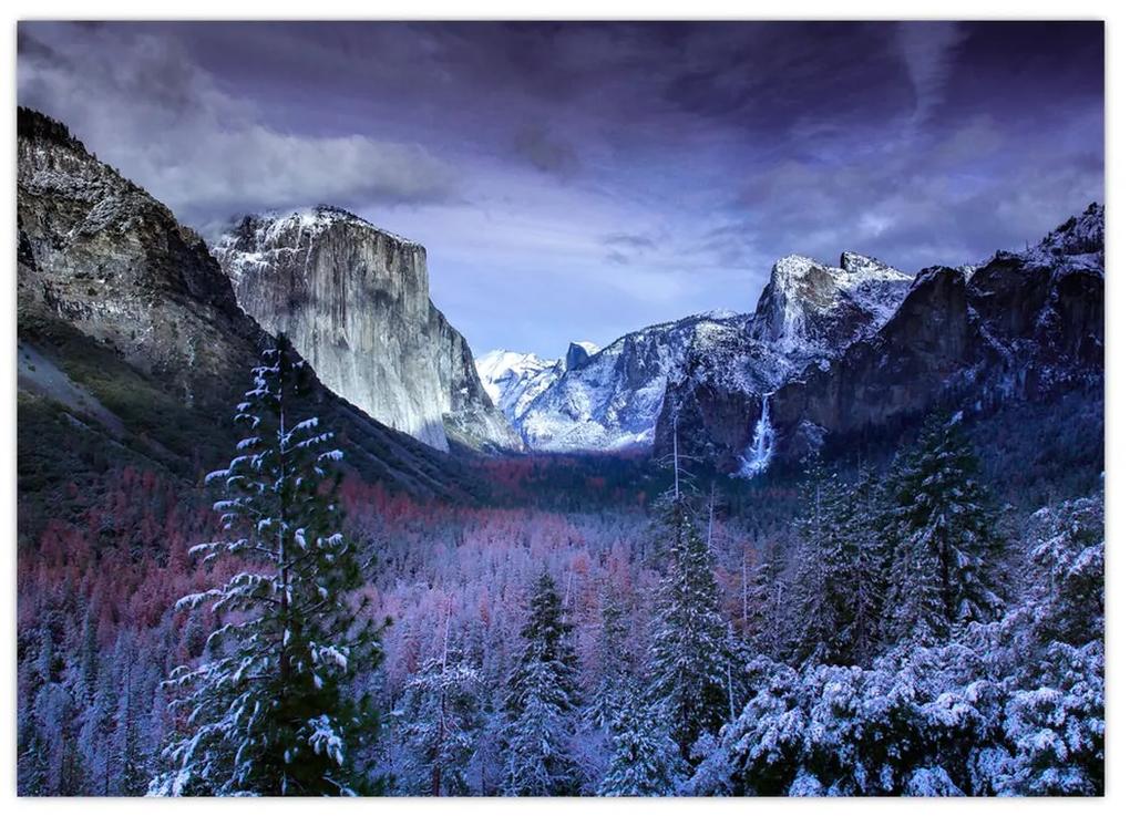 Obraz zimní horské krajiny (70x50 cm)
