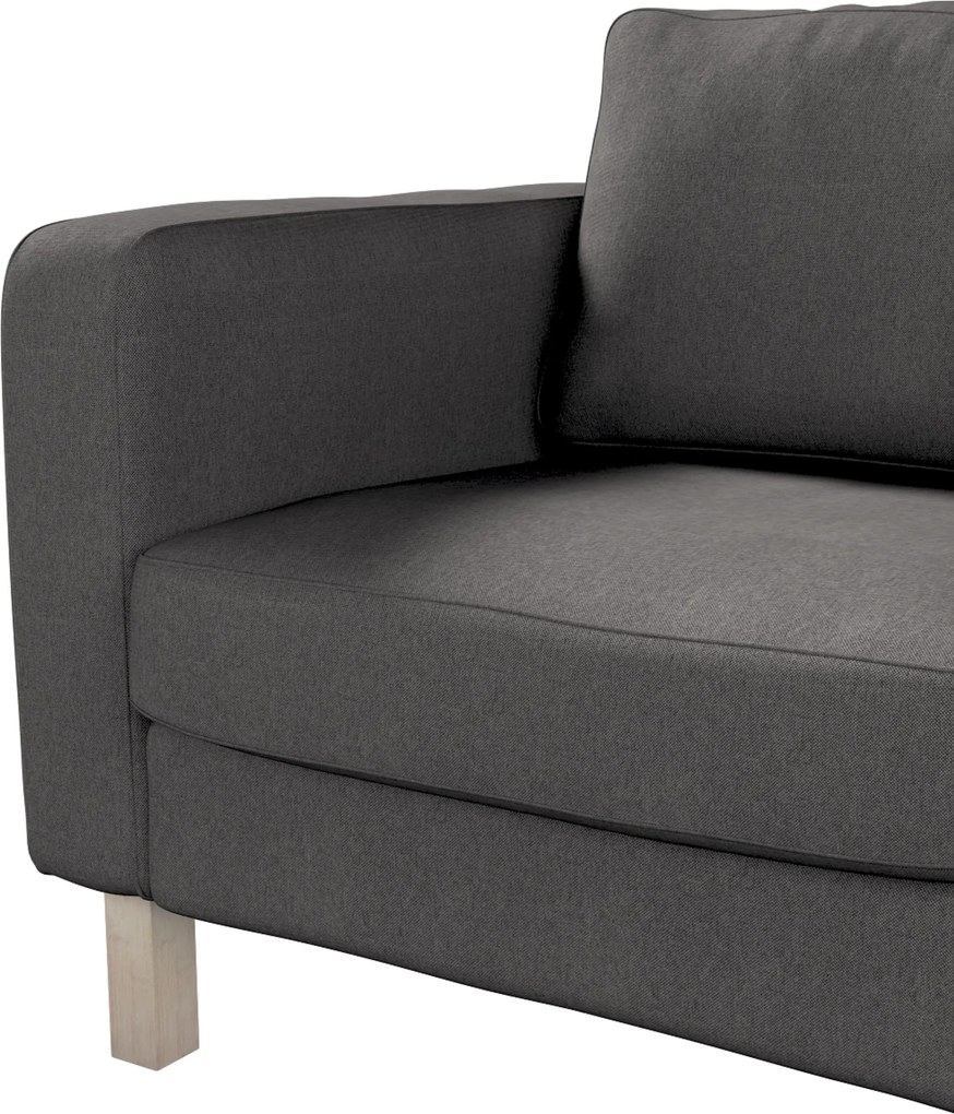 Potah na křeslo IKEA Karlstad, krátký barva šedá látka pletený vzor
