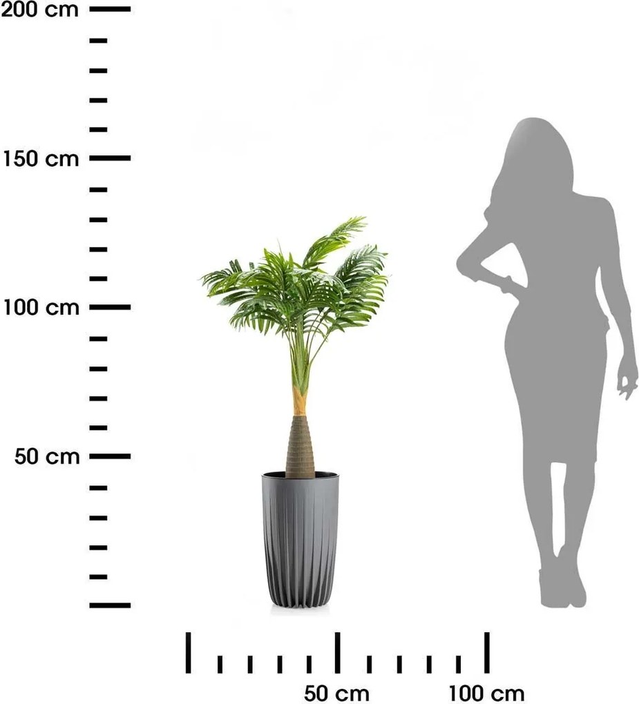 Květináč STRIPPED ECO III 25 cm šedý