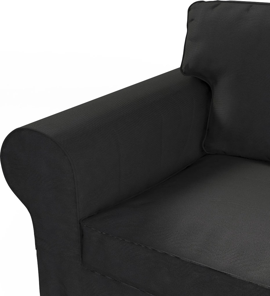 Potah na pohovku IKEA Ektorp 3-místná rozkládací, NOVÝ MODEL 2013 barva černá látka pletený vzor