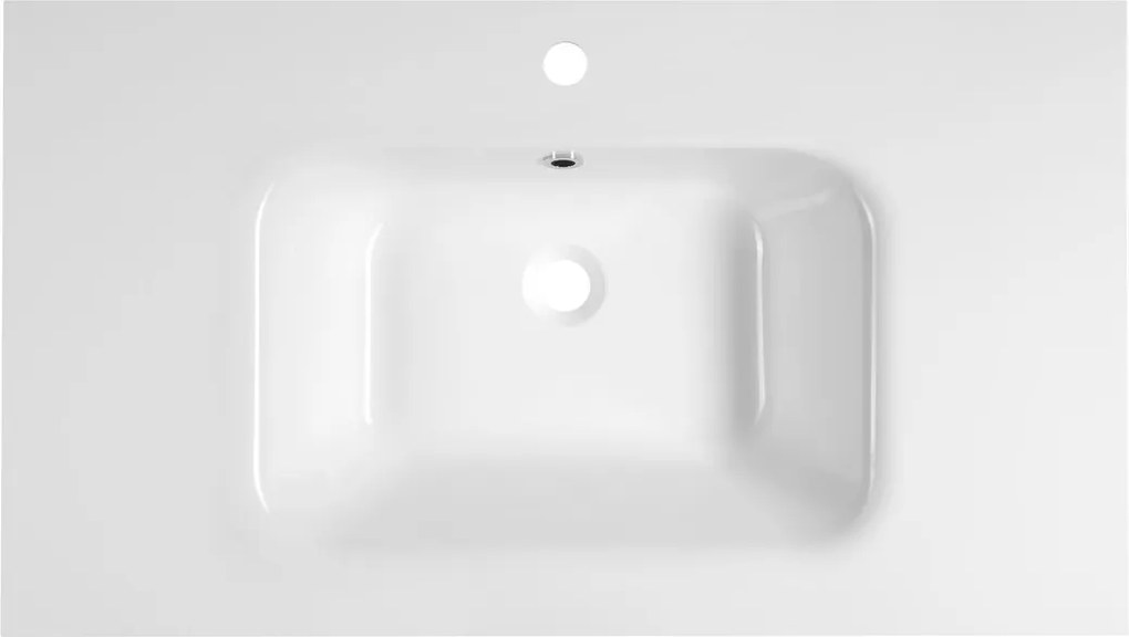 Sapho Areca nábytkové umyvadlo 91 x 51,5 cm s otvorem pro baterii s přepadem litý mramor bílá AC091