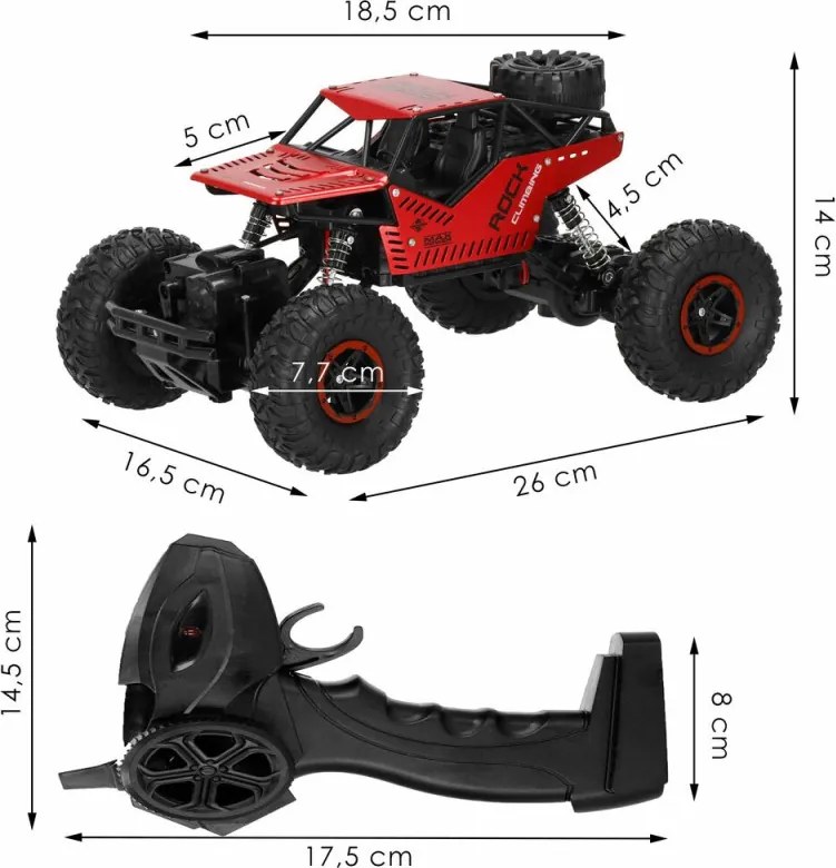 Terénní auto na dálkové ovládání SPRINGOS ROCK 4x4