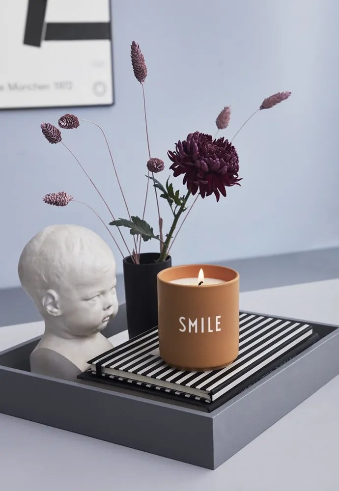 Scented candle large (SMILE) Design Letters