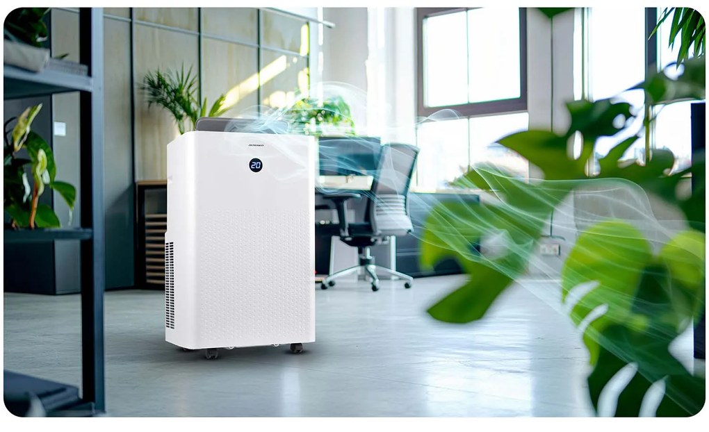 Přenosná klimatizace 14000 BTU s odvlhčovačem a topením WiFi 37l za 24 hodin Berdsen BD-583