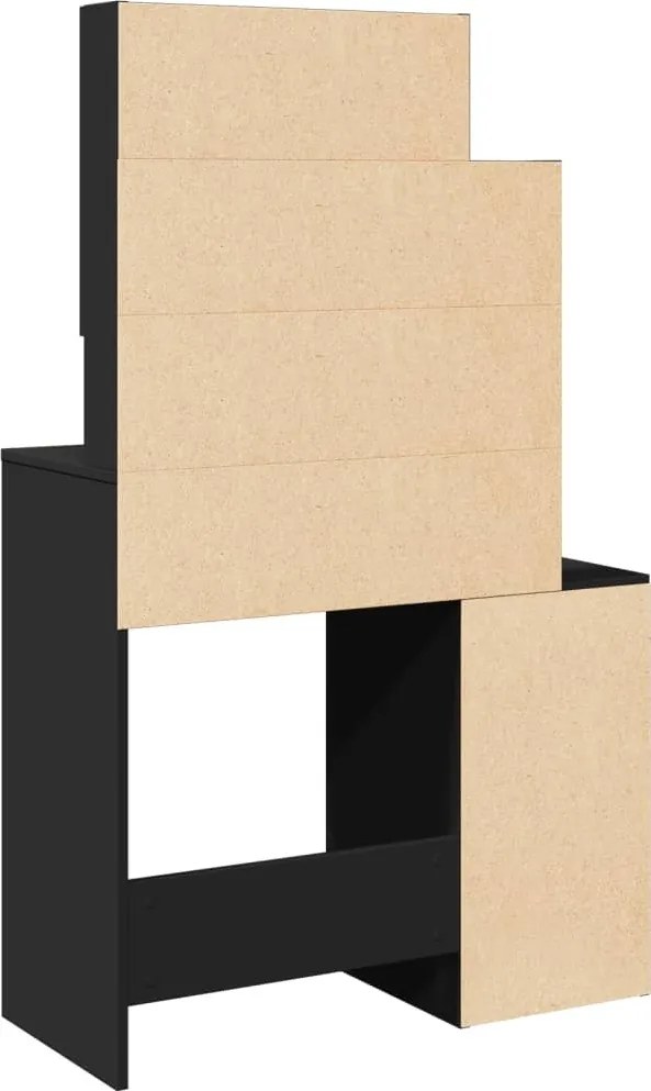 vidaXL Toaletní stolek se skříňkou 80 x 35 x 132 cm [848235] Barva: Černá