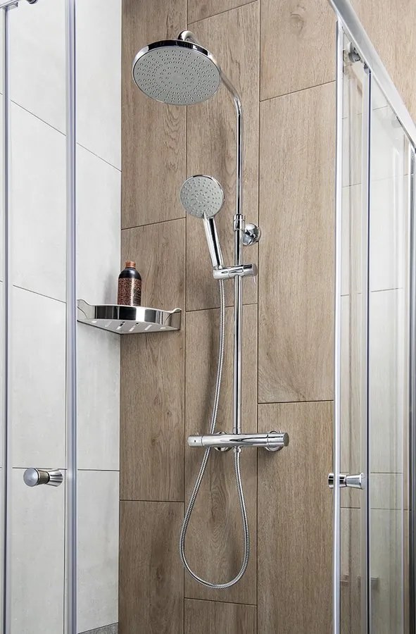Aqualine, LIGA sprchový sloup s termostatickou baterií, chrom, SL533