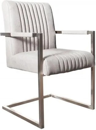 Deflee židle BIG ASTON STONE GREY ZDL39086mikrovlákno,  kovová základna  55 cm x 90 cm x 60 cm